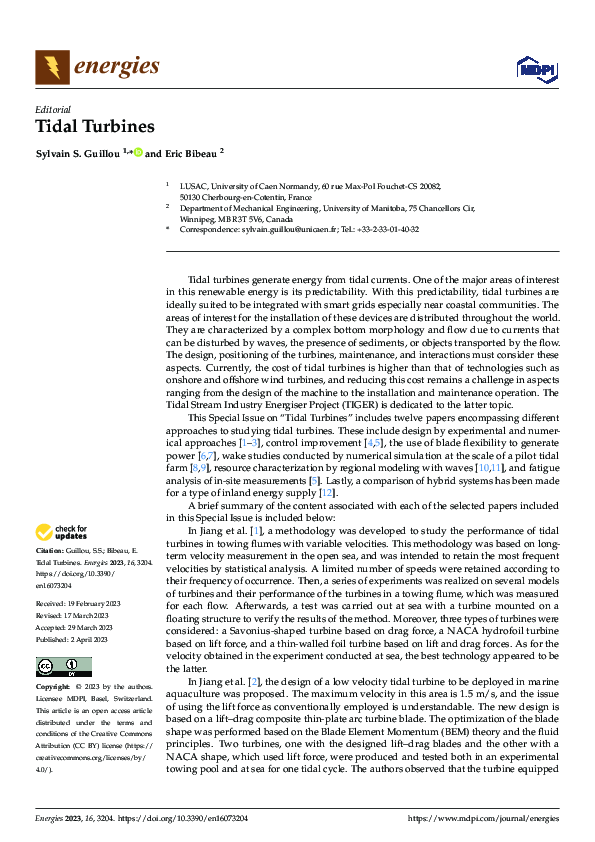 (PDF) Tidal Turbines
