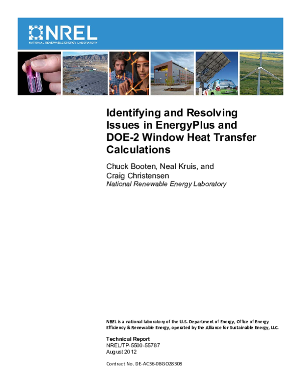 (PDF) Identifying and Resolving Issues in EnergyPlus and DOE-2 Window ...