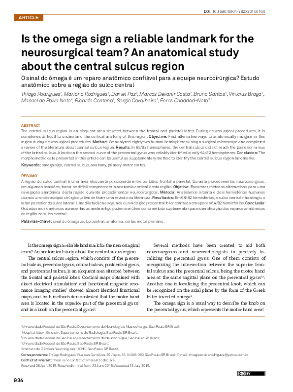 (PDF) Is the omega sign a reliable landmark for the neurosurgical team ...