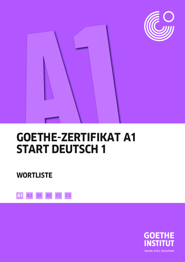 (PDF) GOETHE-ZERTIFIKAT A1 START DEUTSCH 1 WORTLISTE