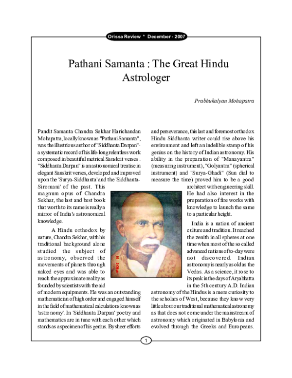 (PDF) Pathani Samanta : The Great Hindu Astrologer