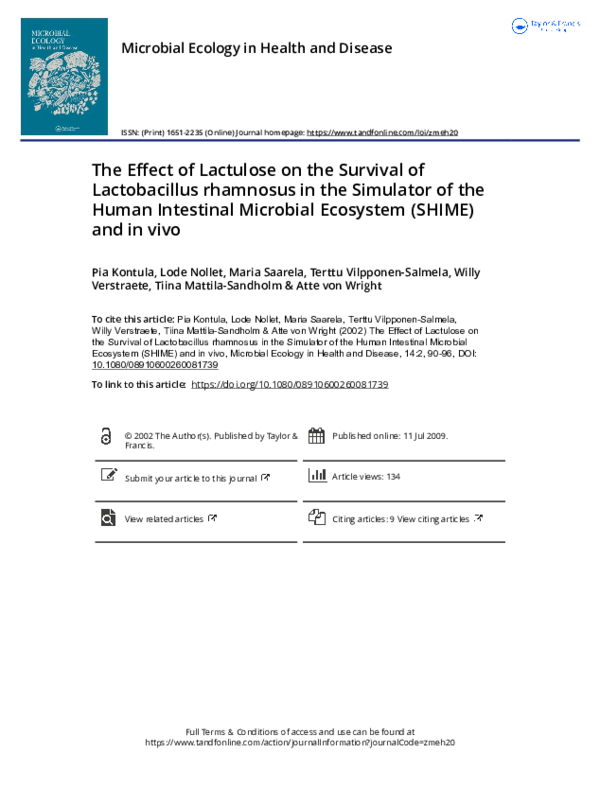 (PDF) The effect of lactulose on the survival of Lactobacillus ...