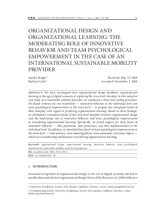 (PDF) Psychological empowerment and organizational commitment: the moderating effect of ...