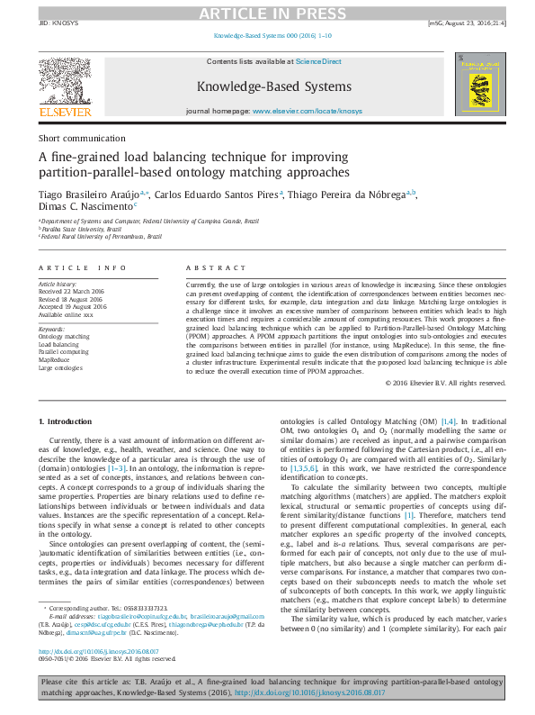 (PDF) A Fine-grained Load Balancing Technique for Improving Partition-Parallel-based Ontology ...