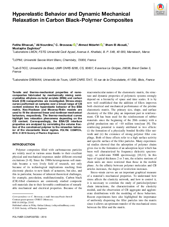 (PDF) Hyperelastic behavior and dynamic mechanical relaxation in carbon ...