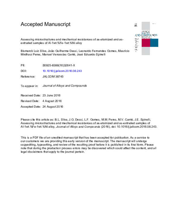 (PDF) Assessing microstructures and mechanical resistances of as ...