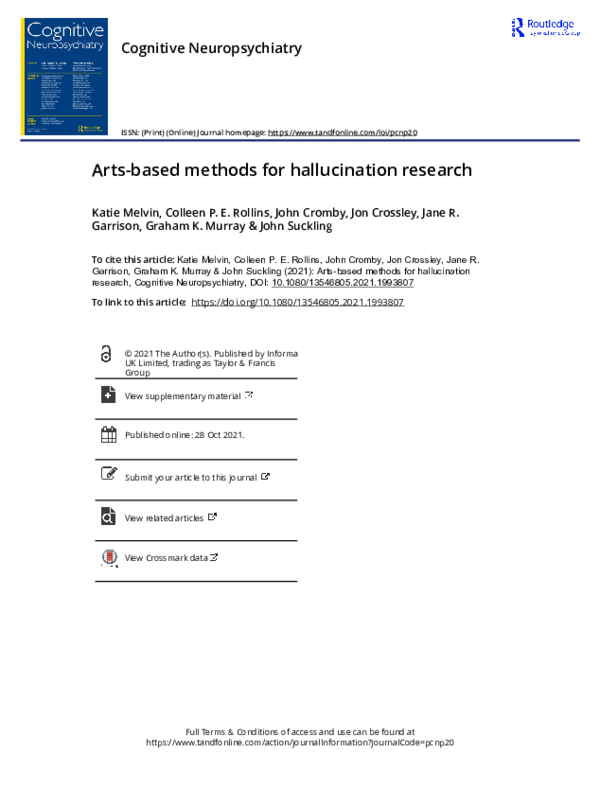 (PDF) Arts-based methods for hallucination research