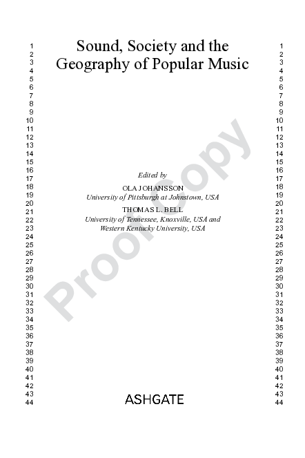 (PDF) Sound society and the geography of popular music