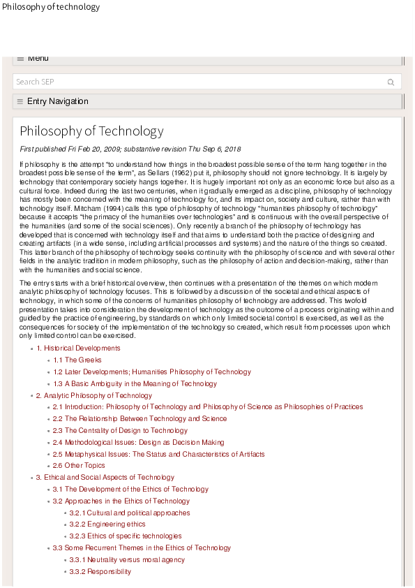 (PDF) What is the Philosophy of Technology?