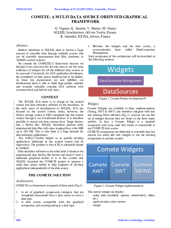 (PDF) Comete: A Multi Data Source Oriented Graphical Framework