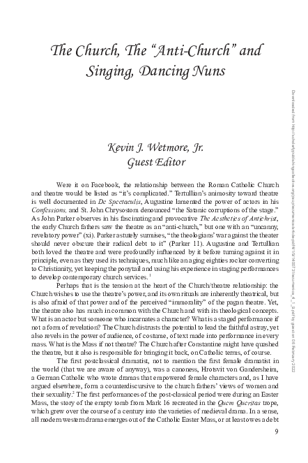 (PDF) The Church, The “Anti-Church” and Singing, Dancing Nuns