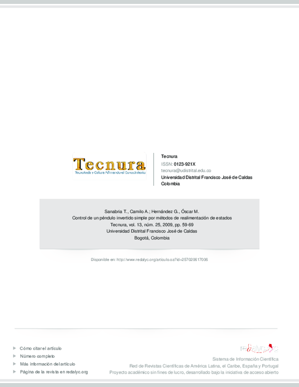 (PDF) Control de un péndulo invertido simple por métodos de ...
