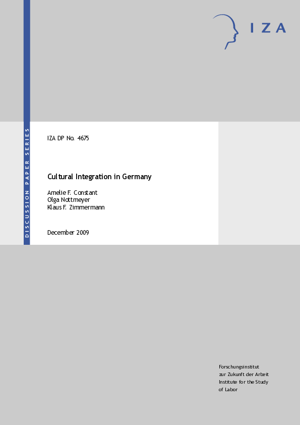 (PDF) Cultural Integration in Germany