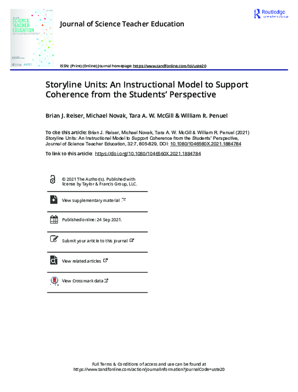 (PDF) Storyline Units: An Instructional Model to Support Coherence from ...