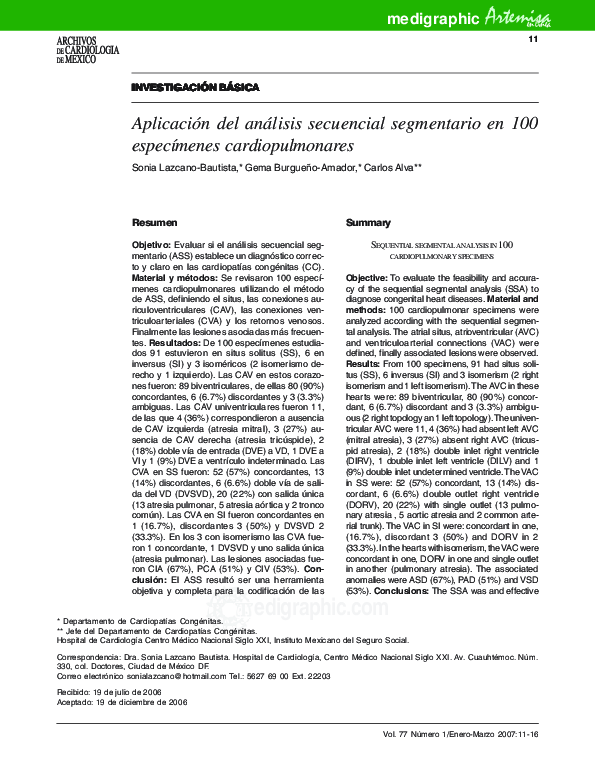 (PDF) [Sequential segmental analysis in 100 cardiopulmonary specimens]