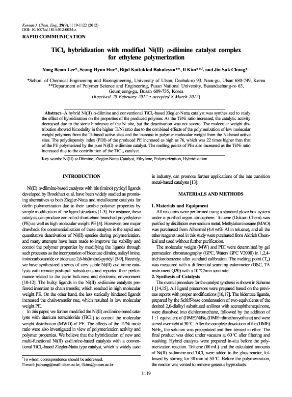 (PDF) TiCl4 hybridization with modified Ni(II) α-diimine catalyst ...