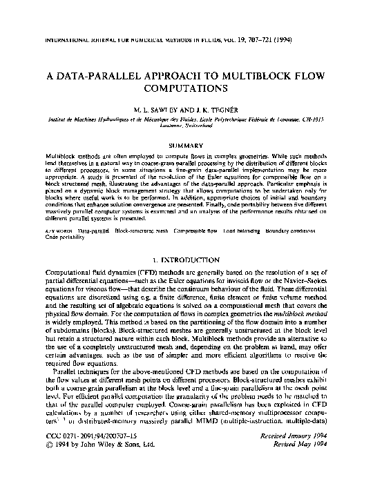 (PDF) A data-parallel approach to multiblock flow computations
