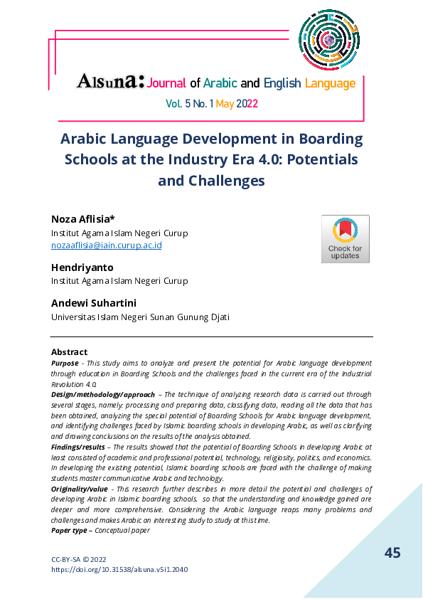 (PDF) Arabic Language Development in Boarding Schools: Potentials ...