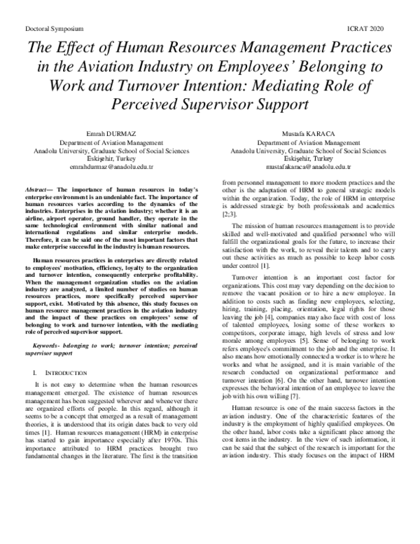 (PDF) The Effect of Human Resources Management Practices, Transformational Leadership on ...