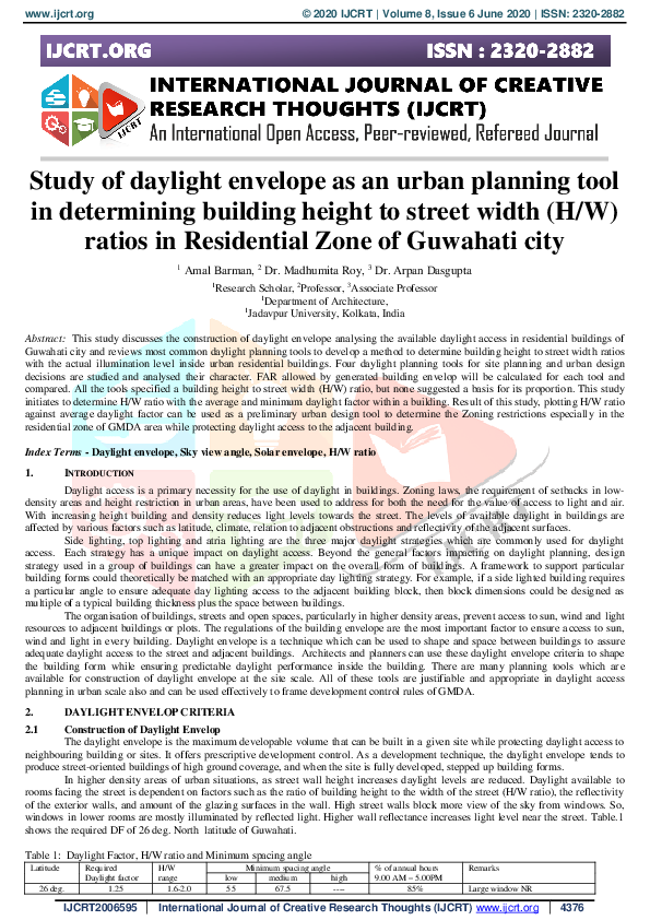 (PDF) Study of daylight envelope as an urban planning tool in ...