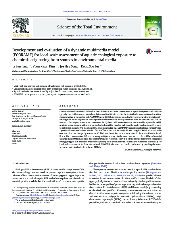 (PDF) Development and evaluation of a dynamic multimedia model (ECORAME ...