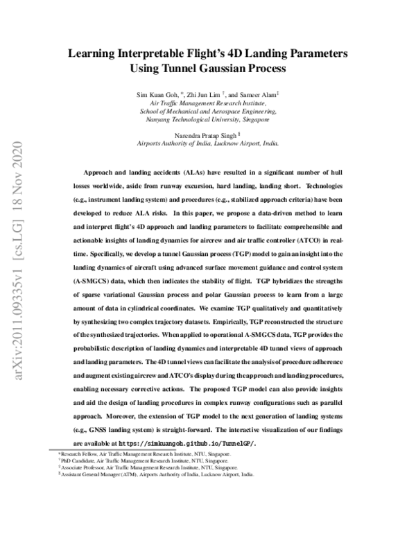 Pdf Learning Interpretable Flights 4d Landing Parameters Using