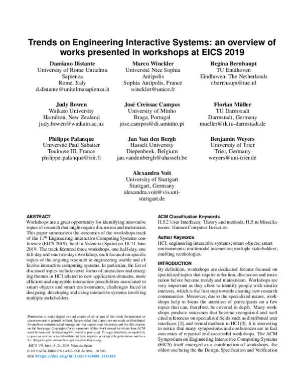 (PDF) Trends on engineering interactive systems