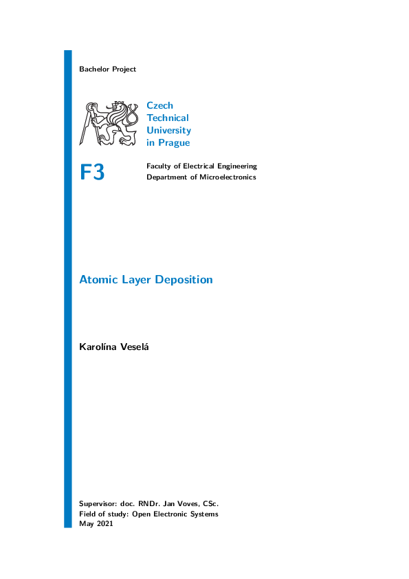 Pdf Atomic Layer Deposition