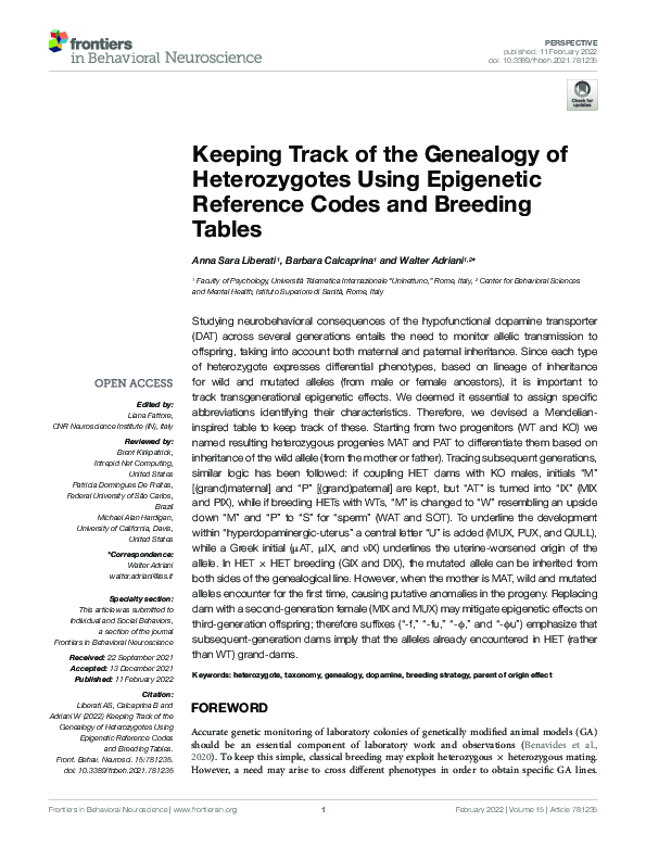 (PDF) Keeping Track of the Genealogy of Heterozygotes Using Epigenetic ...