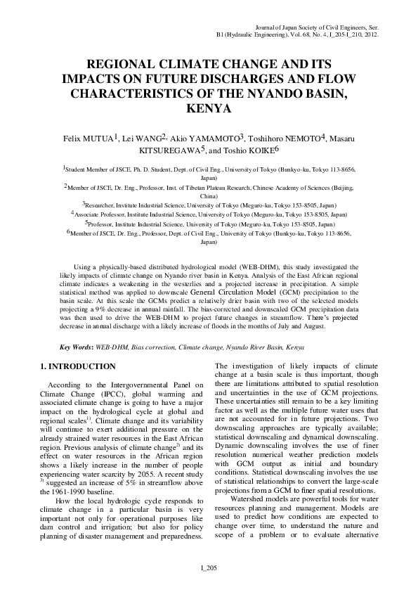 (PDF) Regional Climate Change and Its Impacts on Future Discharges and ...