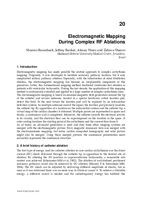 (PDF) Electromagnetic Mapping During Complex RF Ablations