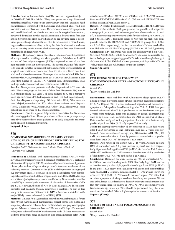 (PDF) Split Night Polysomnography Outcomes in Pediatric Sleep Disorders