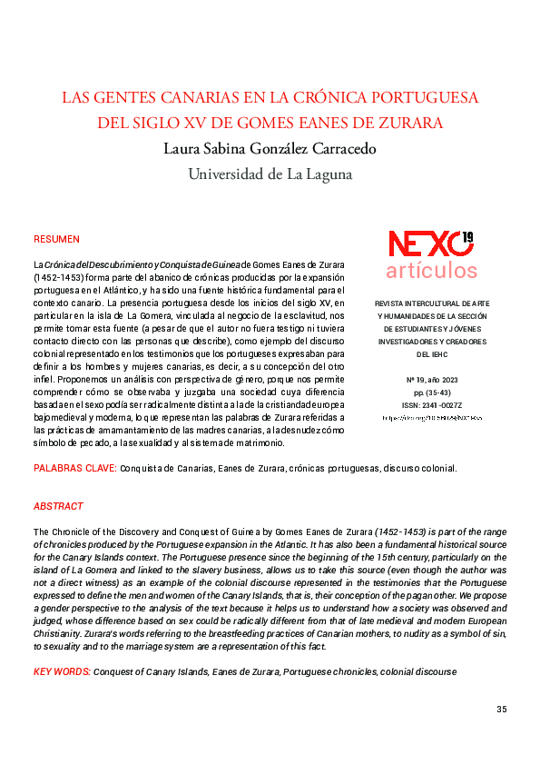 (PDF) LAS GENTES CANARIAS EN LA CRÓNICA PORTUGUESA DEL SIGLO XV DE ...