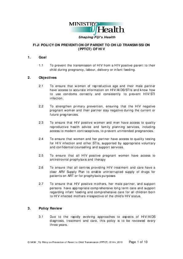 (PDF) Prevention of Parent to Child Transmission (PPTCT) of Hiv