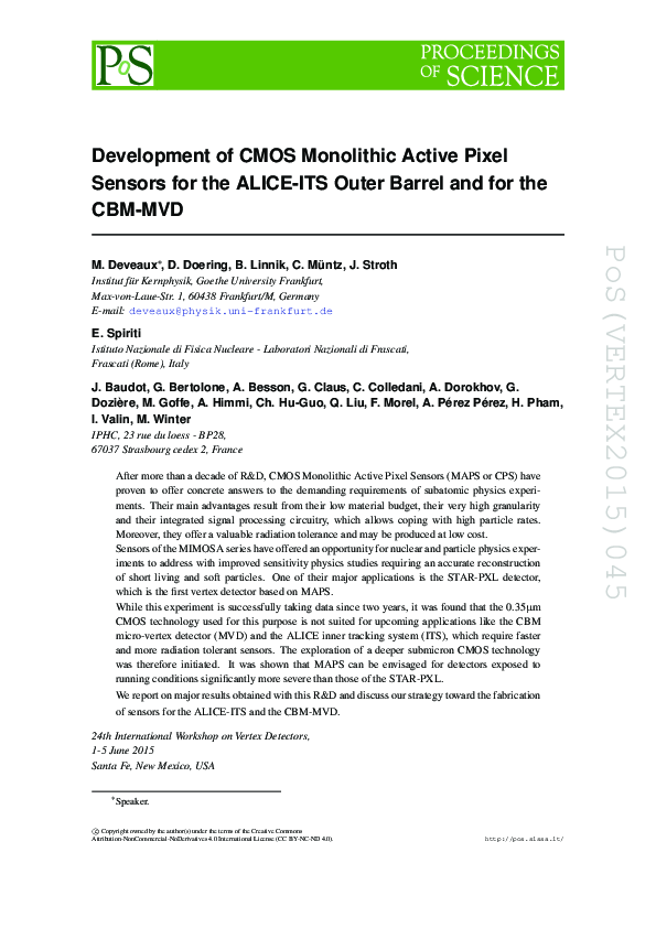 (PDF) Monolithic active pixel sensors