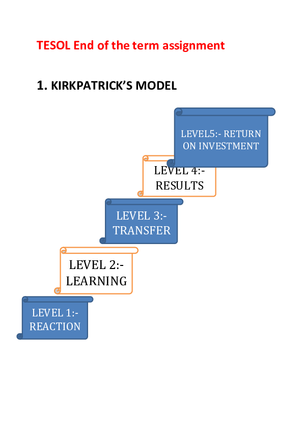 (DOC) TESOL End of the term assignment