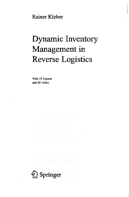 (PDF) Dynamic inventory management in reverse logistics
