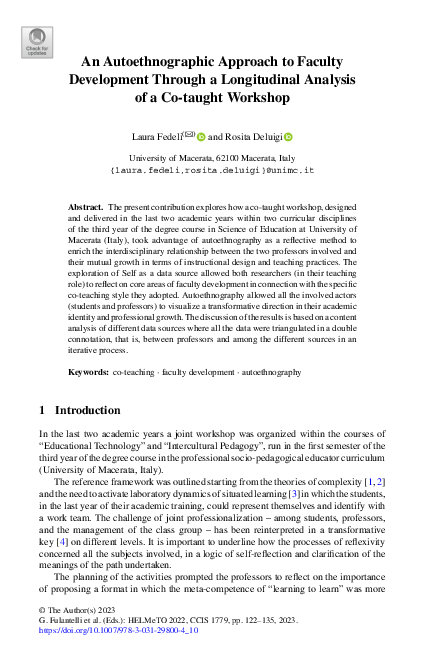 (PDF) An Autoethnographic Approach to Faculty Development Through a ...