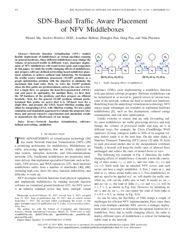 (PDF) SDN-Based Traffic Aware Placement of NFV Middleboxes