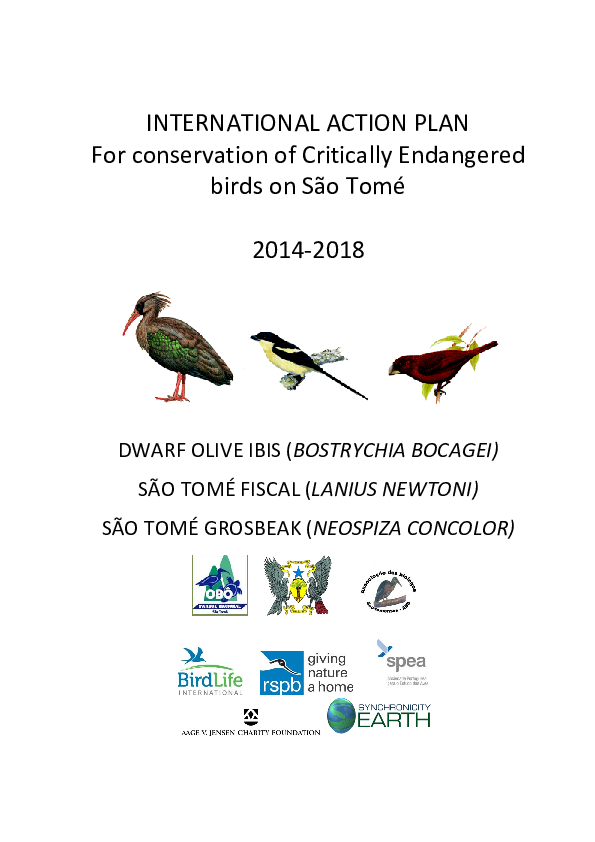 (PDF) International Action Plan For conservation of Critically ...