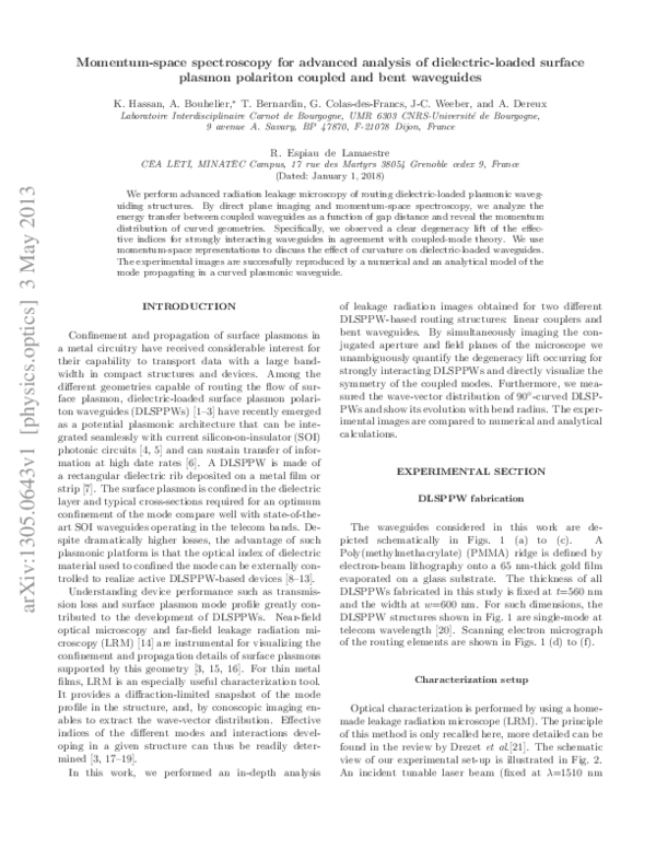 Pdf Momentum Space Spectroscopy For Advanced Analysis Of Dielectric