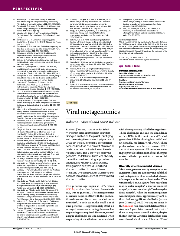 (PDF) Viral metagenomics