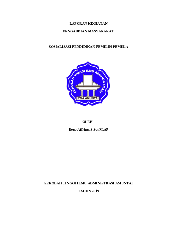 (PDF) Laporan Pemilih Pemula 2019- (PDF) Laporan Pemilih Pemula 2019-