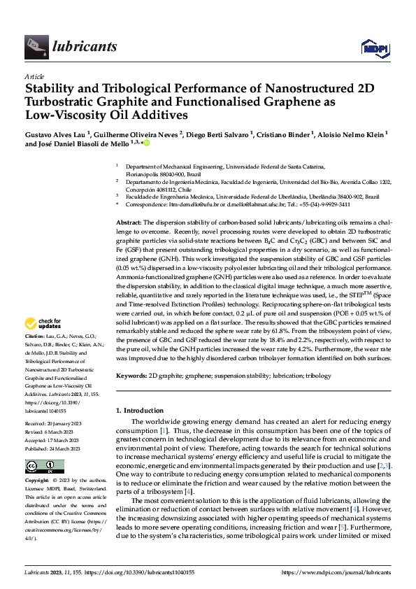 (PDF) Stability and Tribological Performance of Nanostructured 2D ...