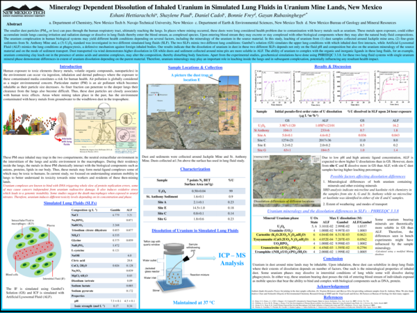 (PDF) Mineralogy Dependent Dissolution of Inhaled Uranium in Simulated ...