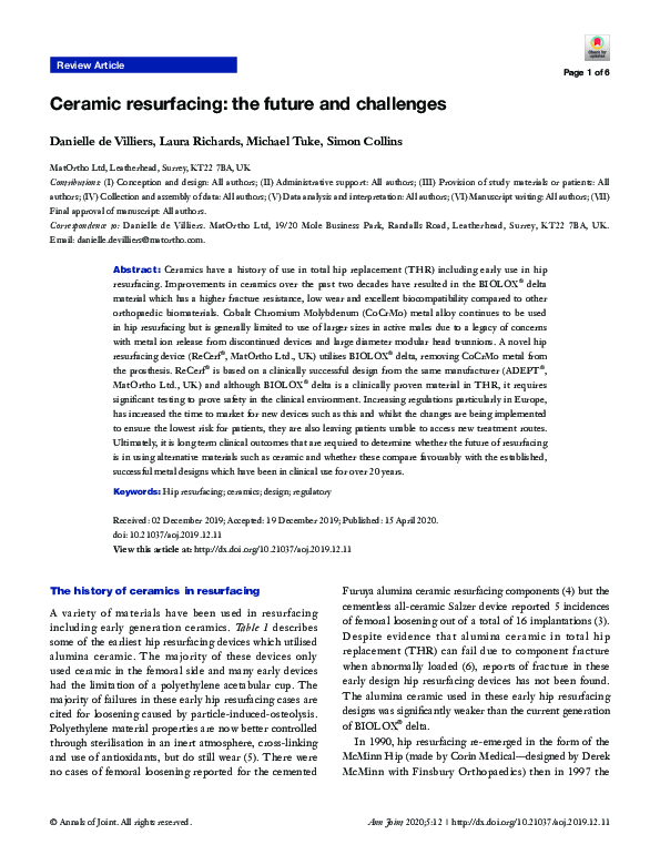 (PDF) Ceramic resurfacing: the future and challenges | Danielle de ...