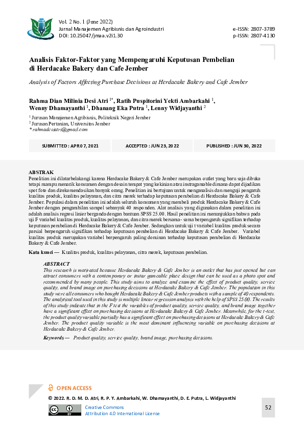 (PDF) ANALISIS FAKTOR-FAKTOR YANG MEMPENGARUHI KEPUTUSAN PEMBELIAN MAHASISWA TERHADAP MINUMAN ...