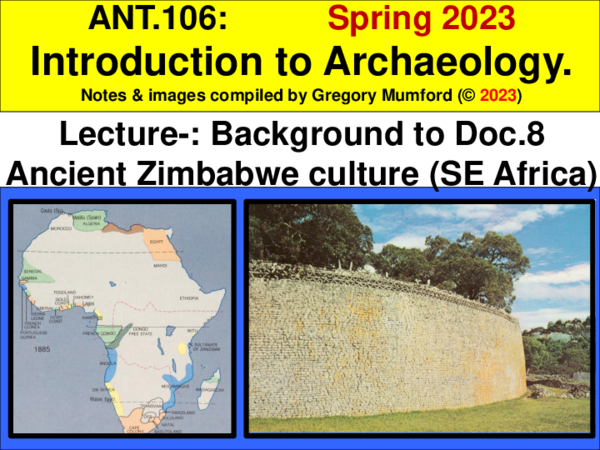 (PDF) Anth.106 Ppt. background lecture (no. 8), on Ancient Africa ...