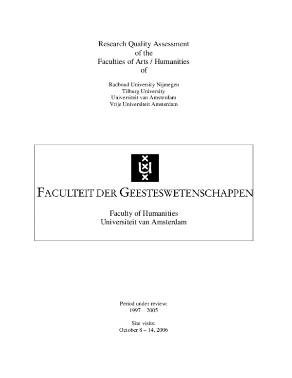 (PDF) Research Quality Assessment