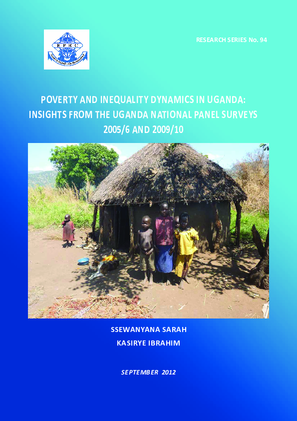 (PDF) Poverty and inequality dynamics in Uganda: Insights from the ...